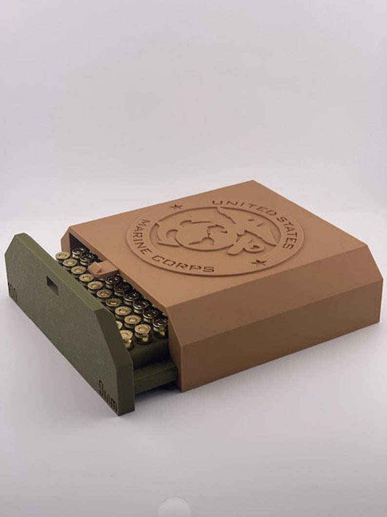 9MM Ammo Box 100 Round USMC - Etsy
