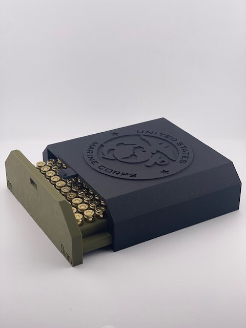 9MM Ammo Box 100 Round USMC - Etsy