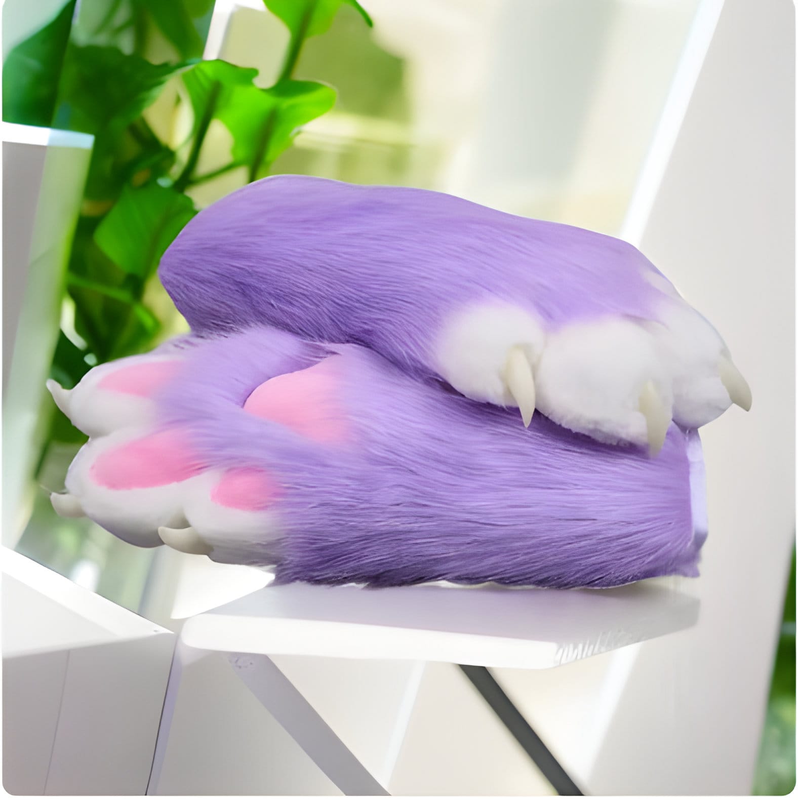 Green Fursuit Cosplay Paws, Furry Suit Hand Paws, Cosplay Fluffy Paws ...