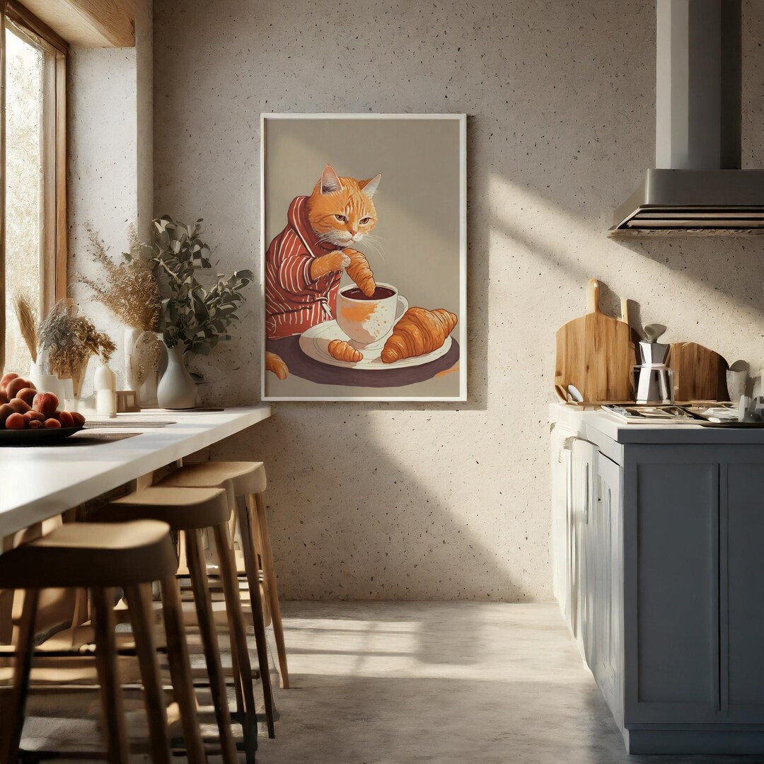 Whisker-filled Fun: Funny Cat Kitchen Poster to Delight Your Culinary ...