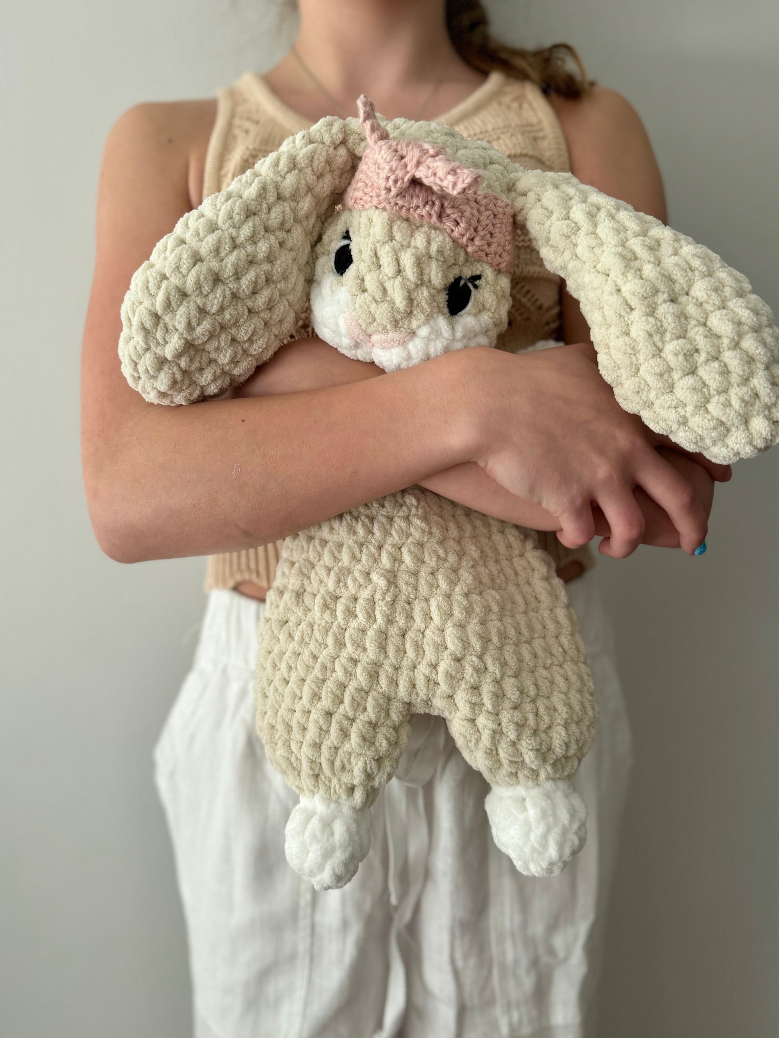 Handmade Bonnie Bunny Snuggler: Plush Baby Lovey - Etsy
