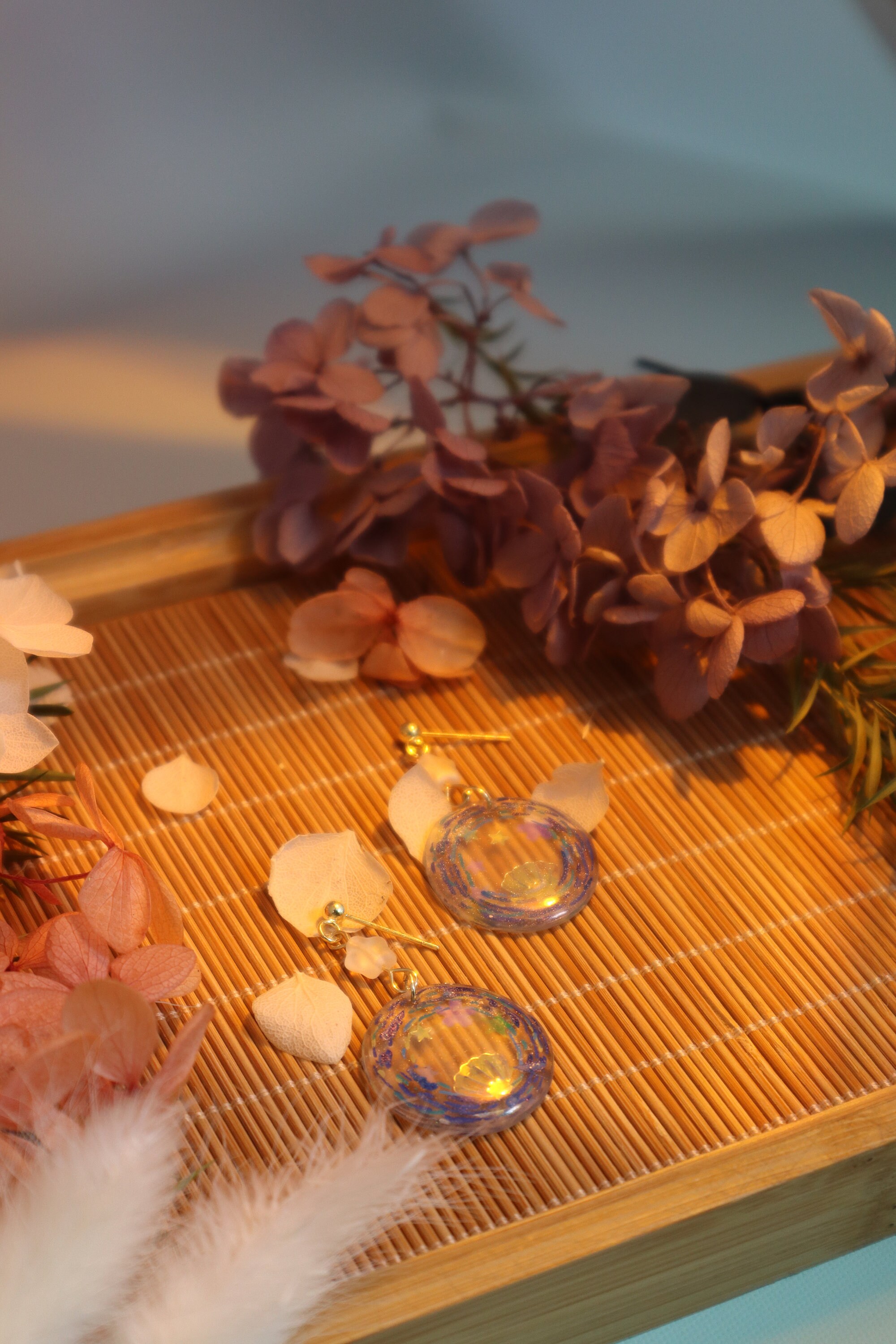 Tidal Waves Summer Compressed Tablets With Czech Beads Beach Earrings ...