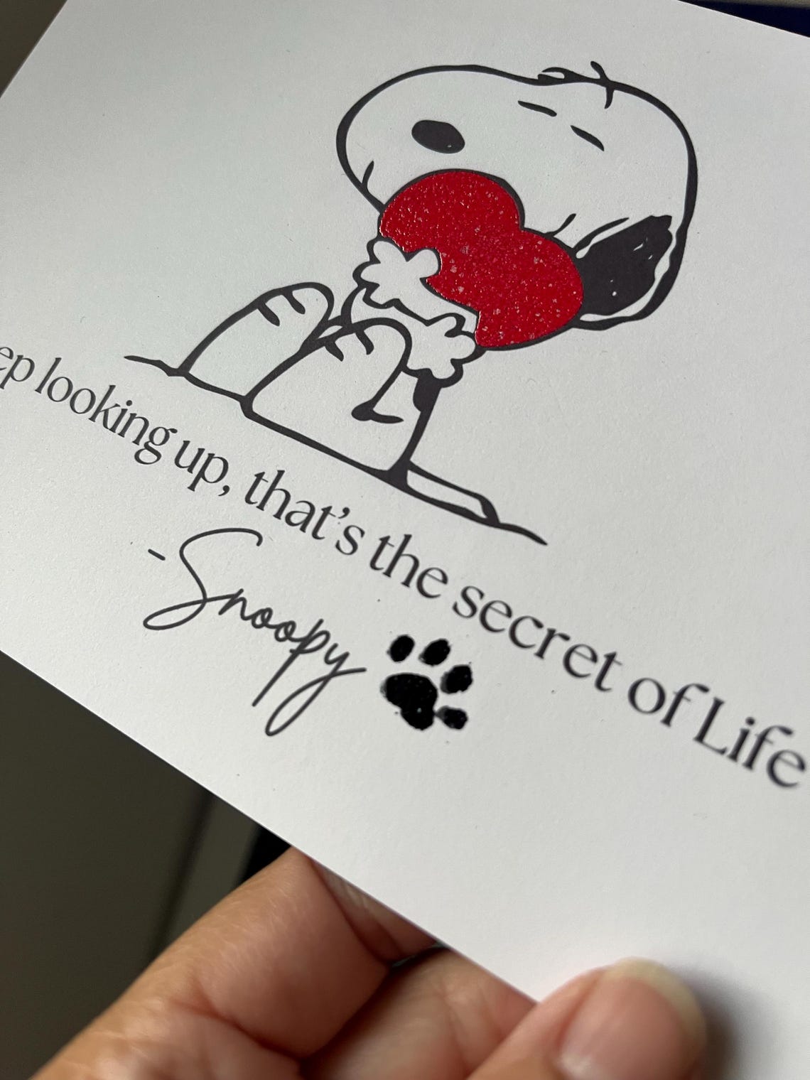 Custom Snoopy Greeting Notecard - Personalized Peanuts Stationery, Cute ...