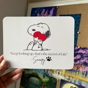 Custom Snoopy Greeting Notecard - Personalized Peanuts Stationery, Cute ...