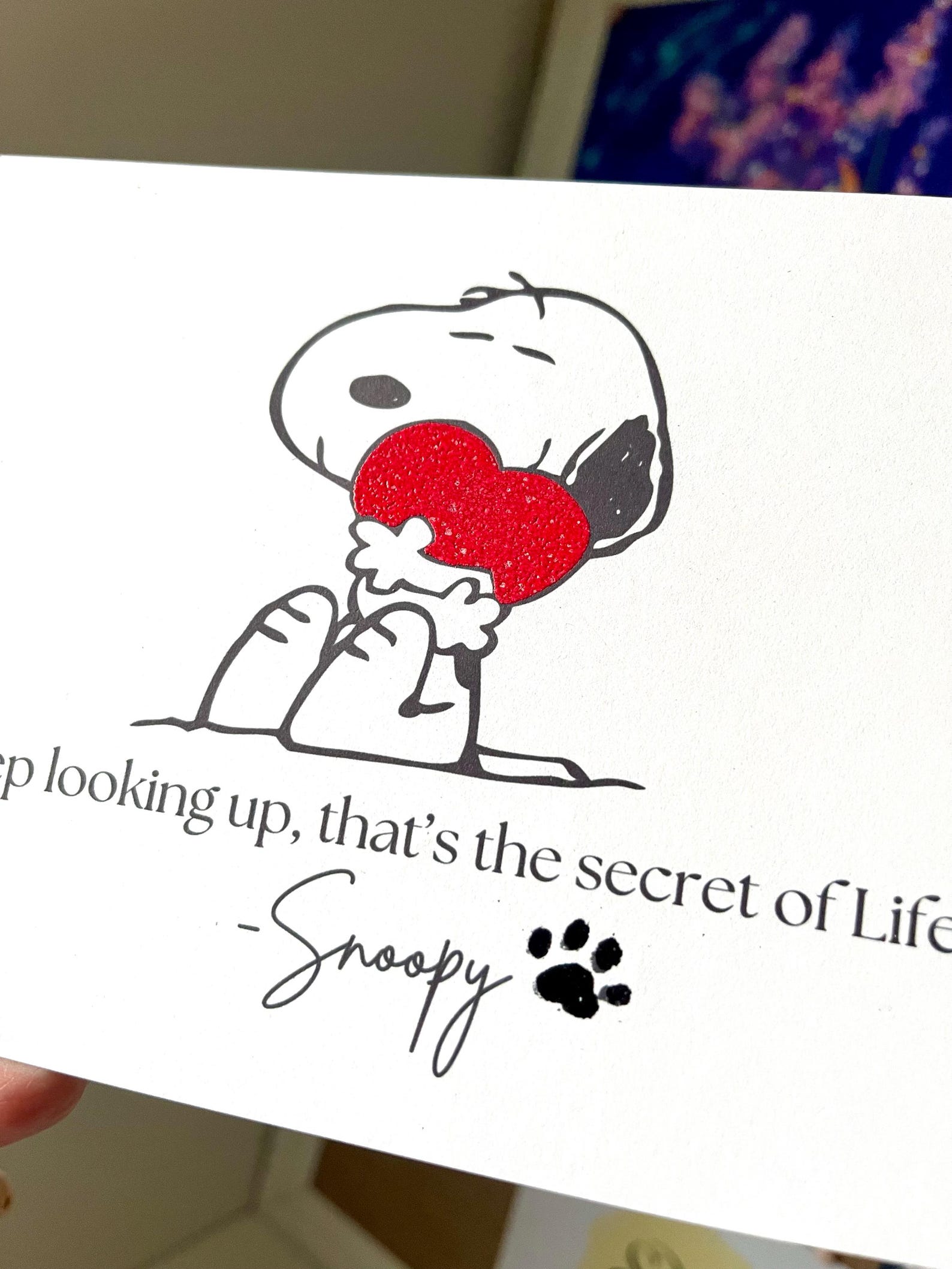 Custom Snoopy Greeting Notecard - Personalized Peanuts Stationery, Cute ...