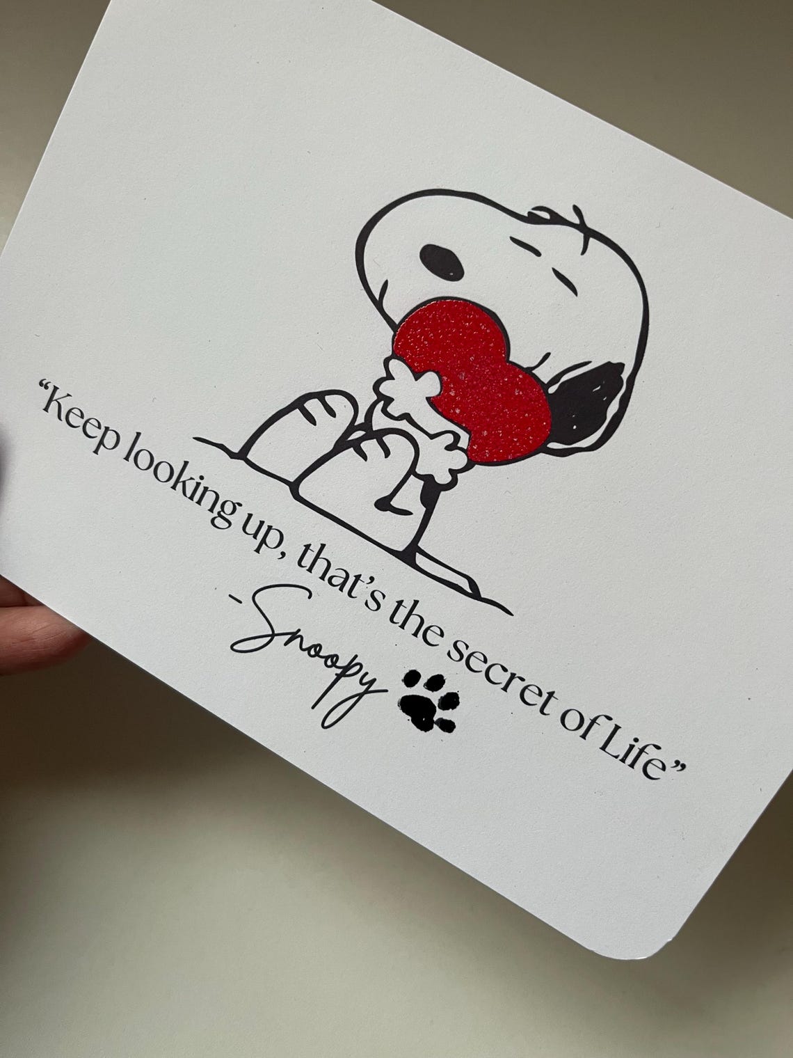 Custom Snoopy Greeting Notecard - Personalized Peanuts Stationery, Cute ...