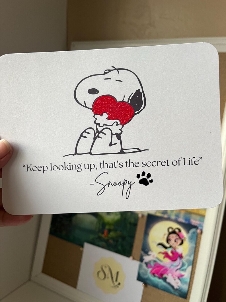 Custom Snoopy Greeting Notecard - Personalized Peanuts Stationery, Cute ...