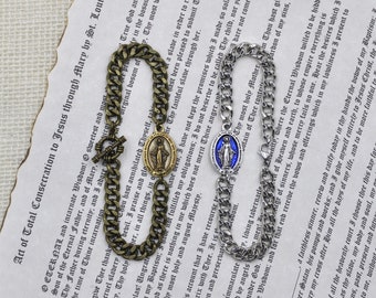 Total Consecration to Mary Chain Bracelet With Book Sterling Silver - Etsy