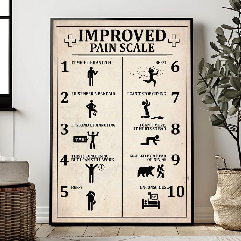 Pain Severity Scale Poster - Etsy Canada