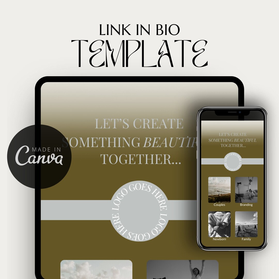 Link in Bio Template | Canva Template | Linktree | Landing Page | Instagram | Tiktok - Etsy