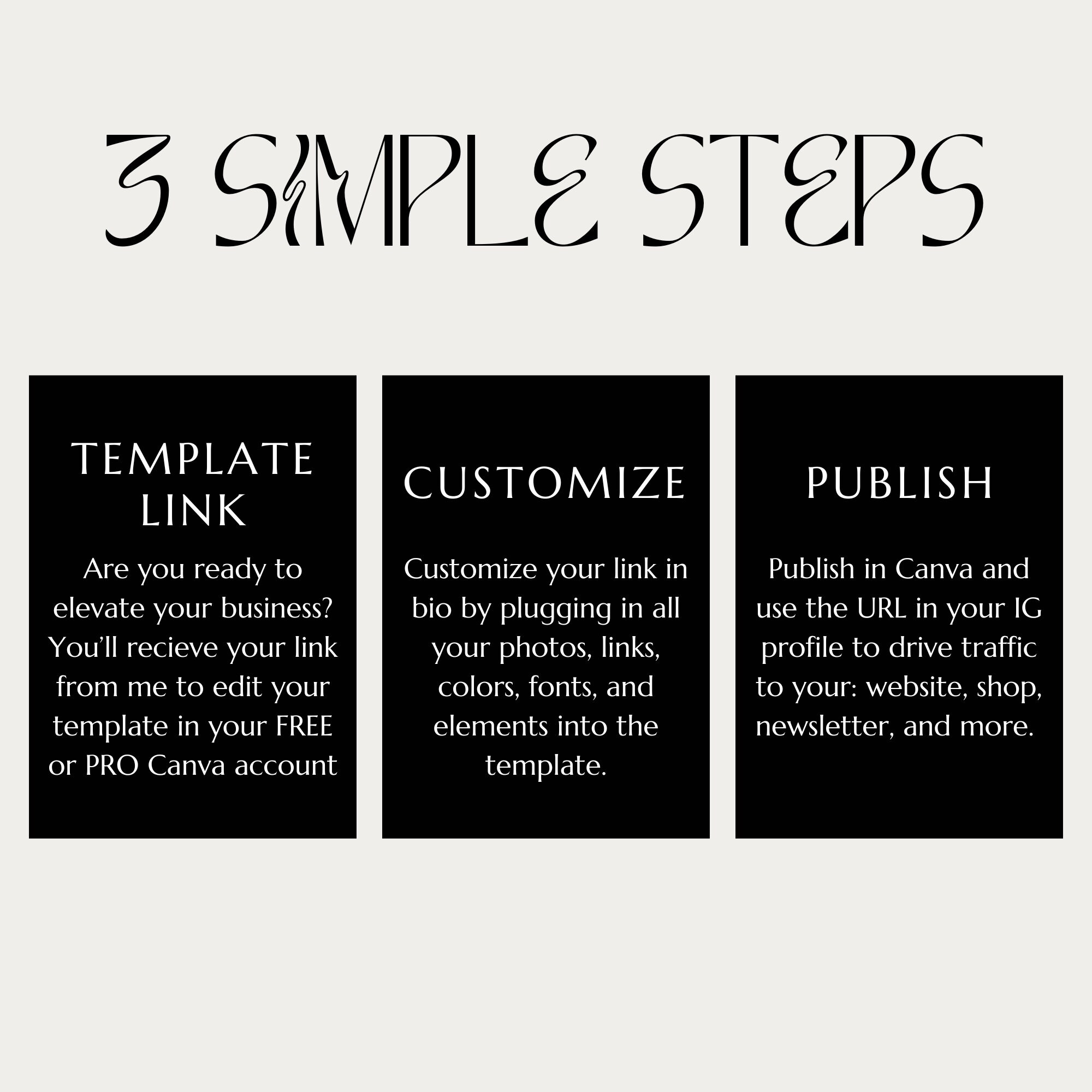 Link in Bio Template | Canva Template | Linktree | Landing Page ...