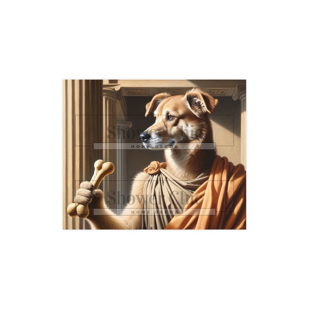 The Dog Philosopher Matte Poster Shower Chic Home Decor Original Funny ...