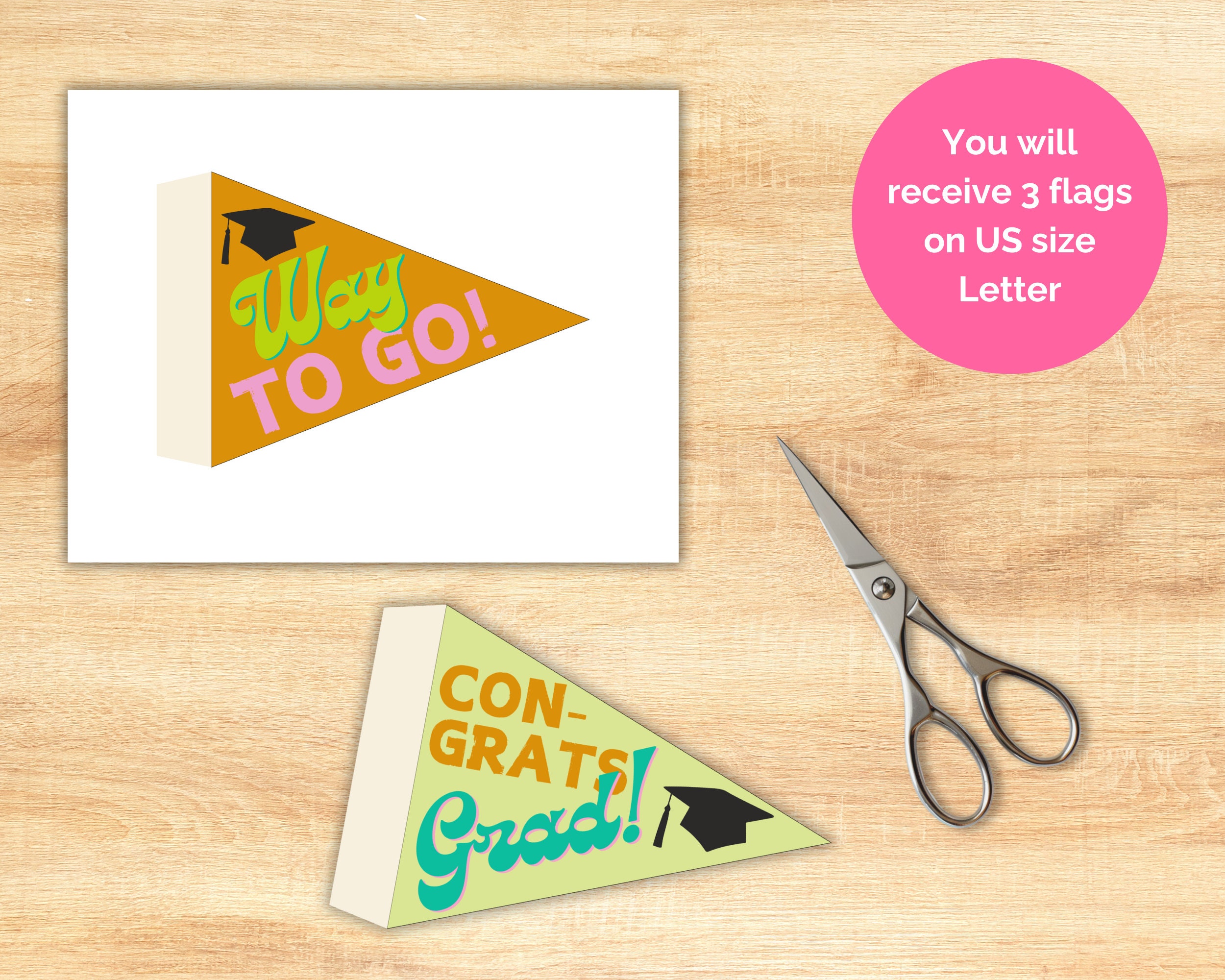 Graduation Pennant Flag Printable, Paper Flag, Instant Download - Etsy