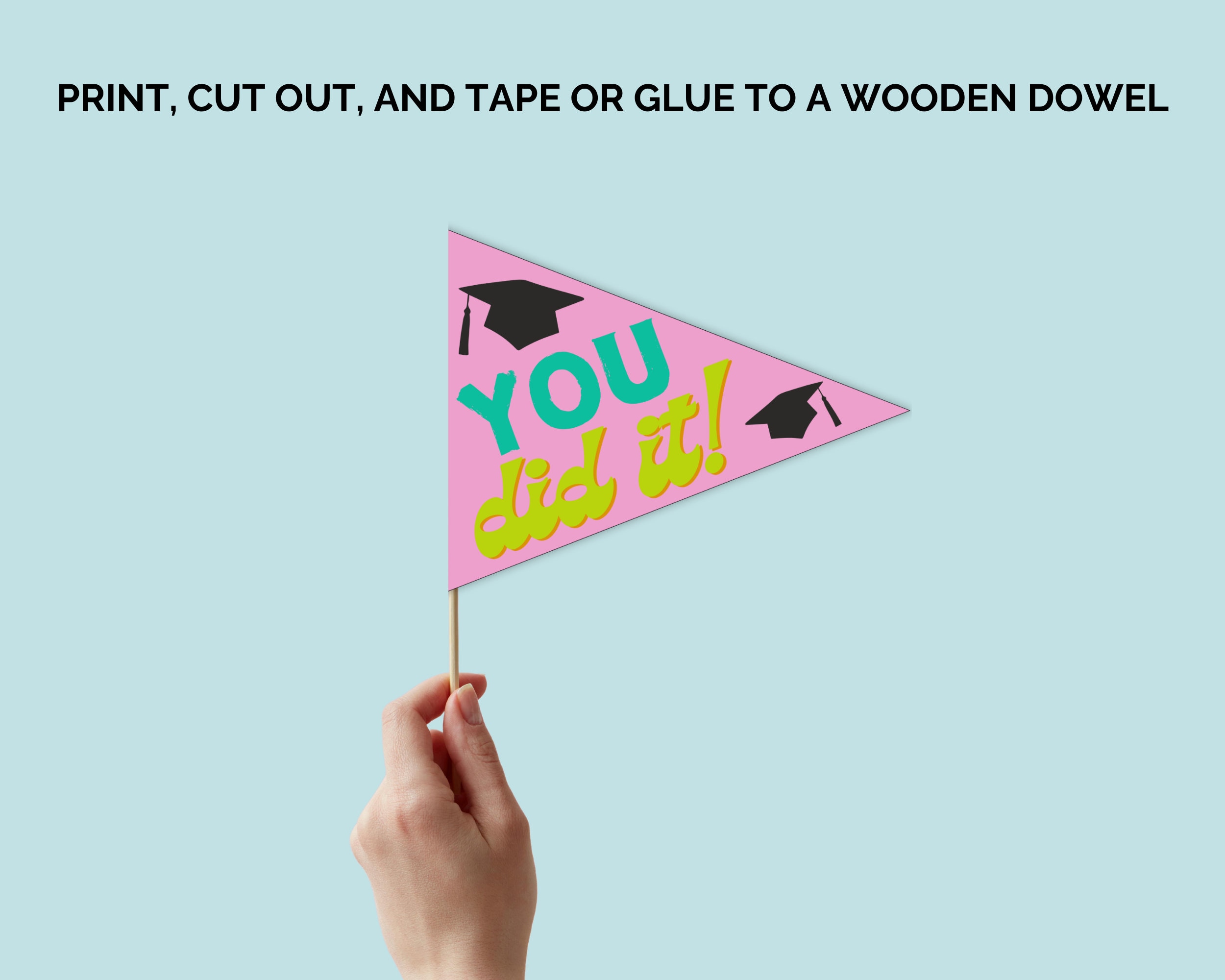 Graduation Pennant Flag Printable, Paper Flag, Instant Download - Etsy