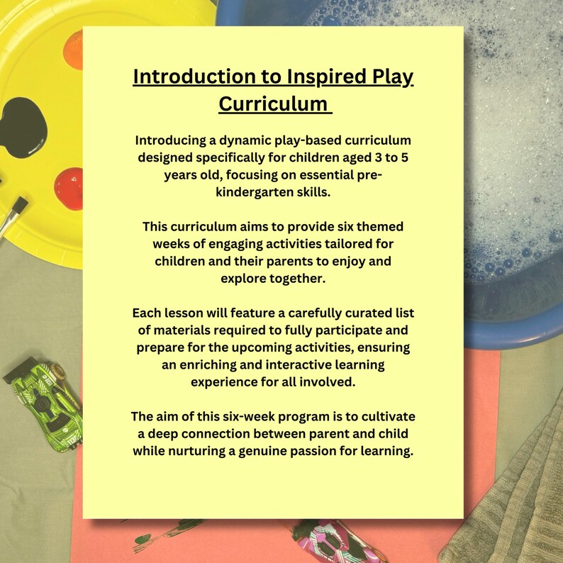 Inspired Play: Preschool Curriculum Based on Parent Child Connection ...