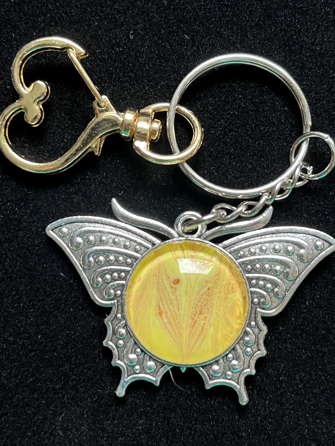Butterfly Keychains With One of a Kind Fluid Art Paintings - Etsy