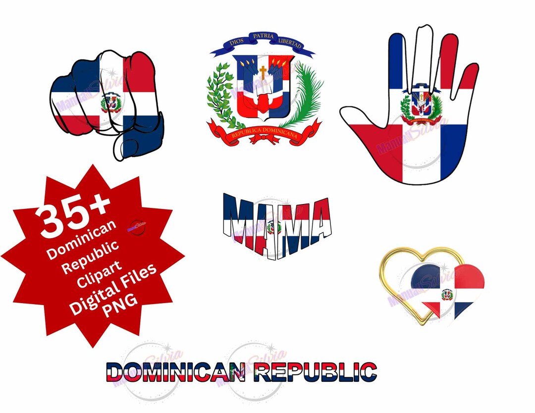 Dominican Republic Flag PNG Clipart: Sublimation Design (digital ...