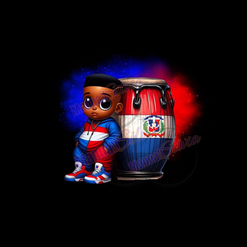 Dominican Republic Digital File, Cute Boy Chibi PNG, Dominican Republic ...