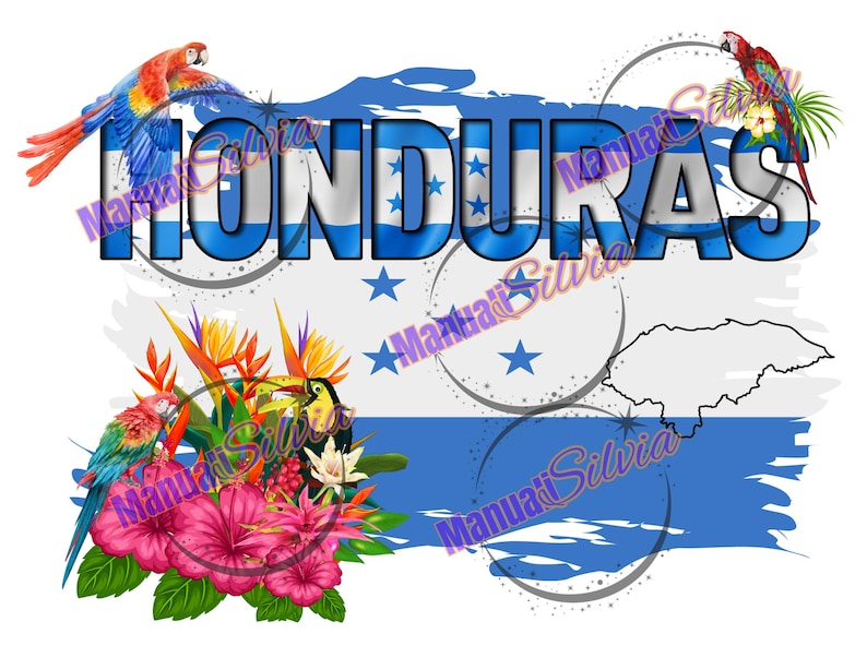HONDURAS Flag,sublimation Digital File, Bandera Hondureña,sublimation ...