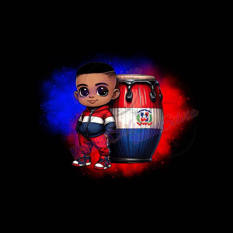 Dominican Republic Digital File, Cute Boy Chibi PNG, Dominican Republic ...