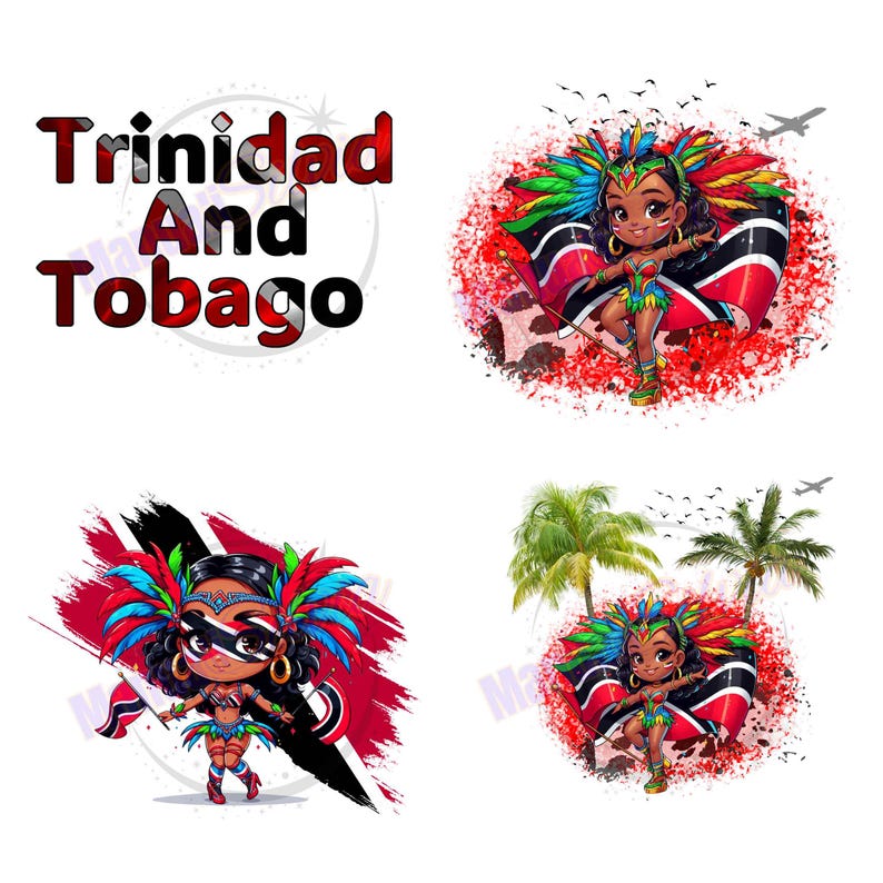 Trinidad & Tobago Flag Butterfly PNG Designs (digital Files) - Etsy