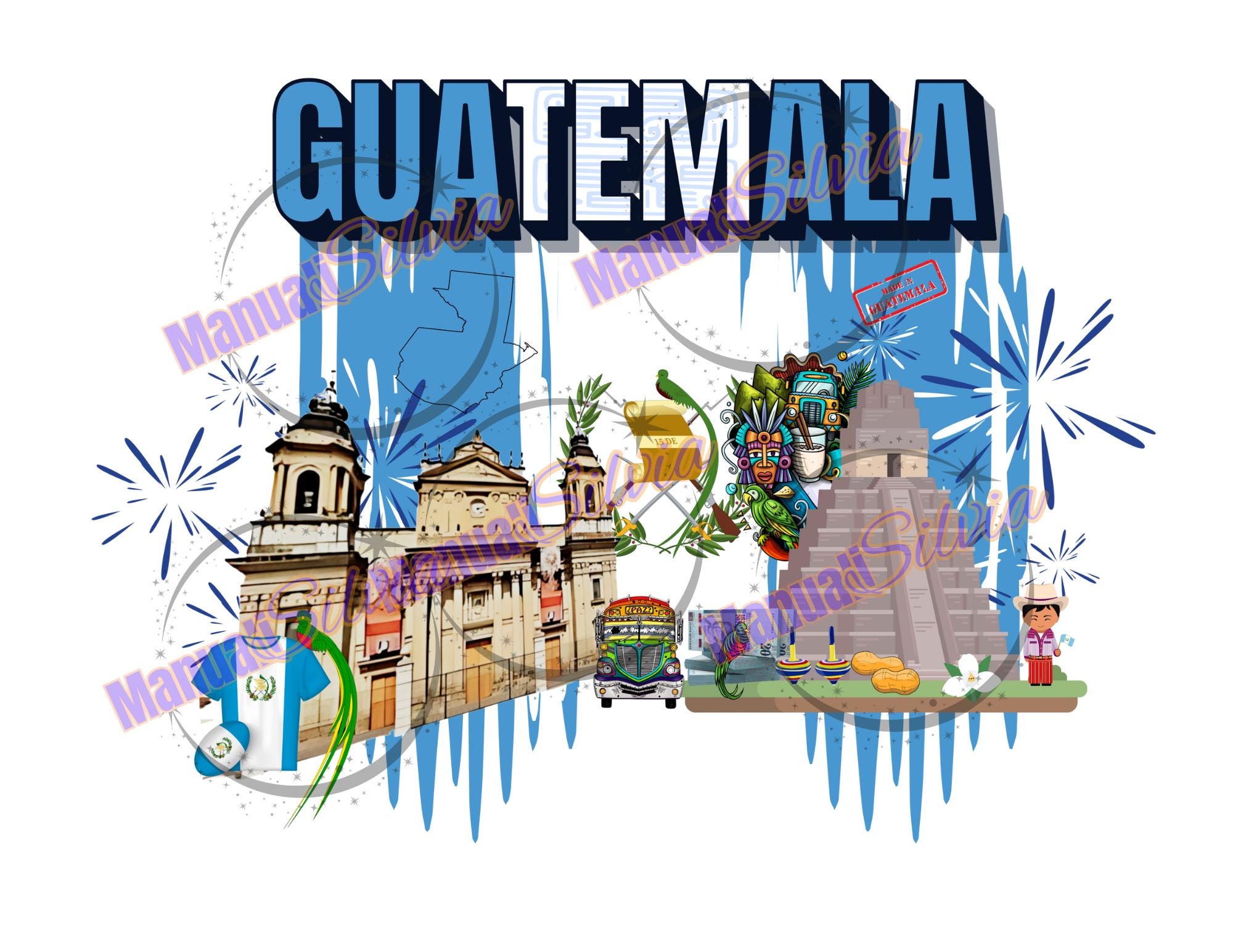 Guatemala Digital Files, DNA Guatemala Flag Fingerprint, 20oz Tumbler ...