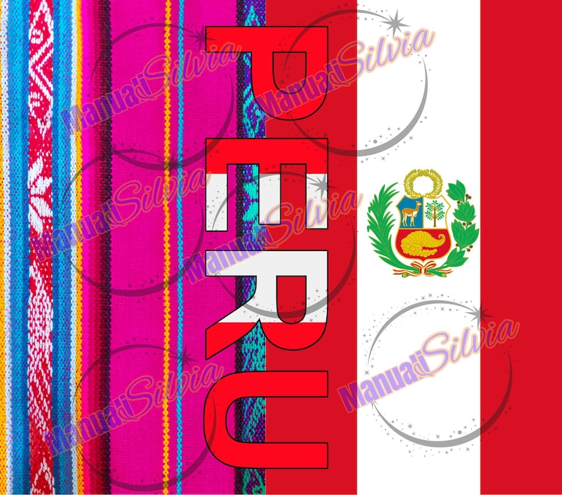 Peru Flag Design: Peruvian Coat of Arms (digital Files) - Etsy