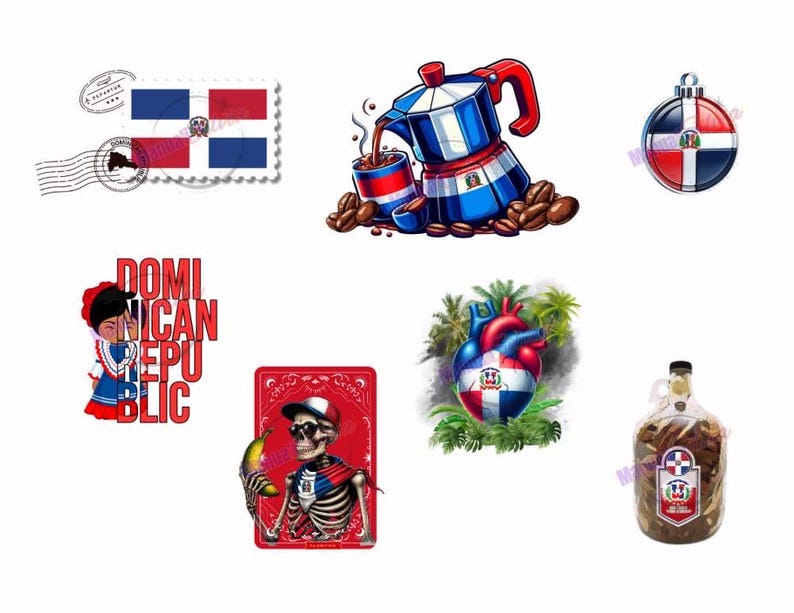 Dominican Stickers Digital Files, PNG DR Stickers, Laptops Sticker ...