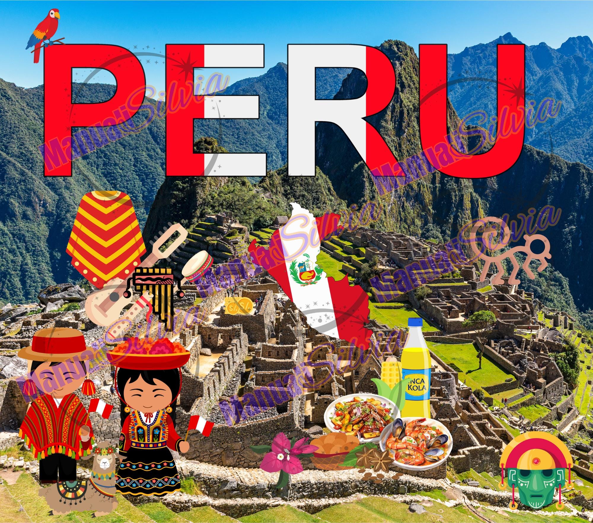 Peru Flag Design: Peruvian Coat of Arms (digital Files) - Etsy