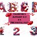 Valentine's Alphabet Clipart: Love Letters PNG (digital Download) - Etsy