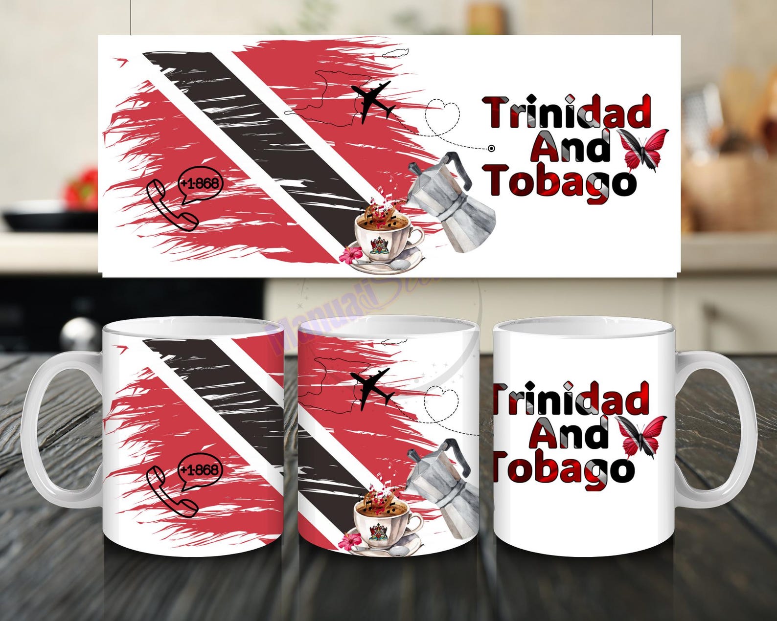 Trinidad & Tobago Flag Butterfly PNG Designs (digital Files) - Etsy