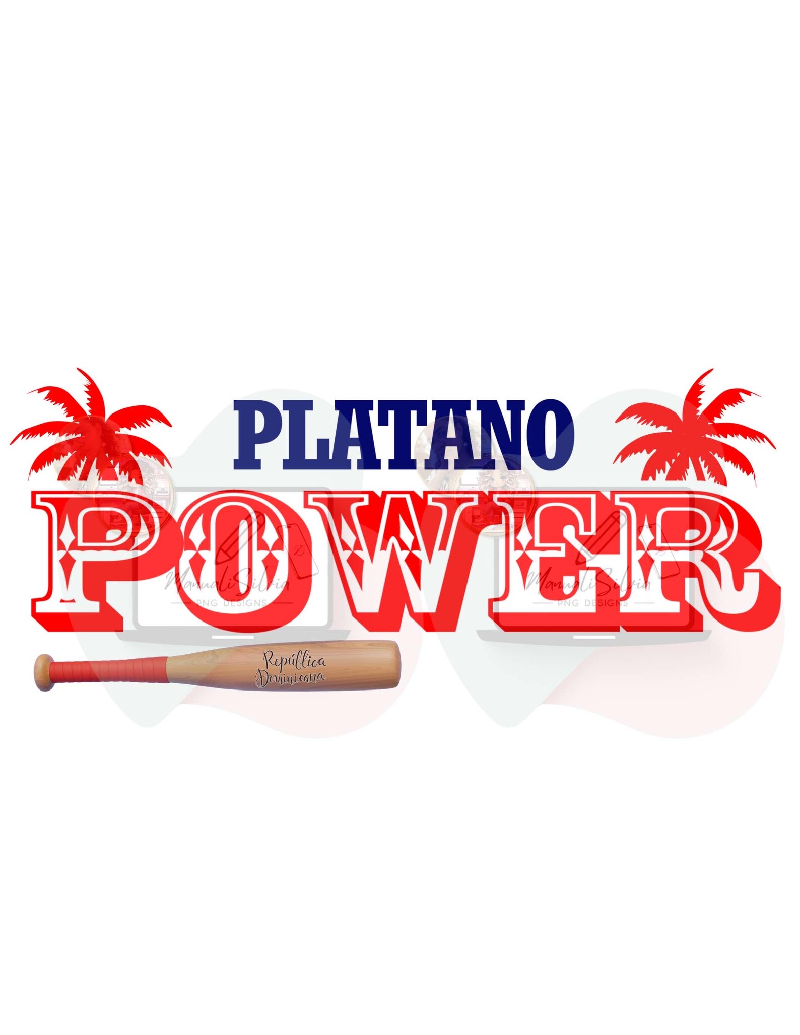 Platano Power Baseball PNG: Dominican Republic Fan Design (digital ...