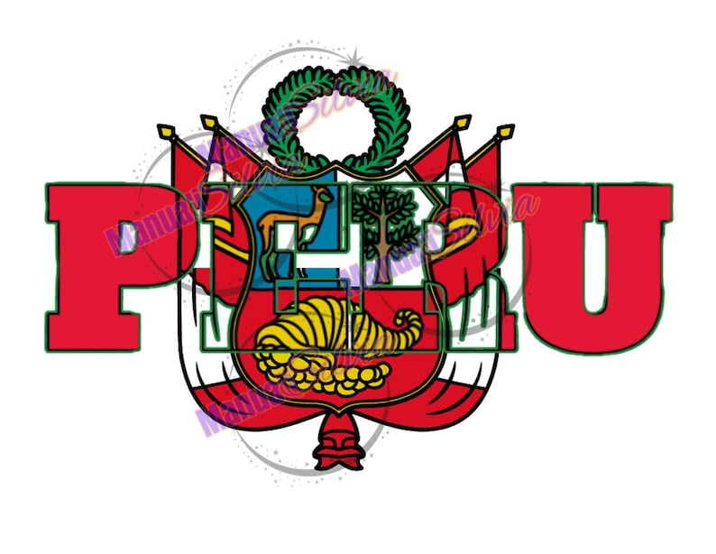 Peru Flag Design: Peruvian Coat of Arms (digital Files) - Etsy