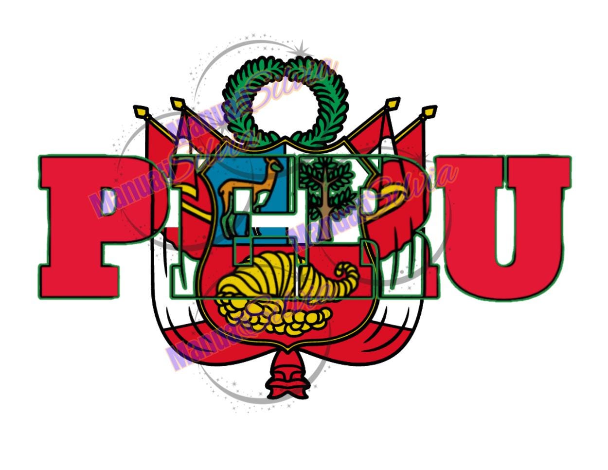 Peru Flag Design: Peruvian Coat of Arms (digital Files) - Etsy