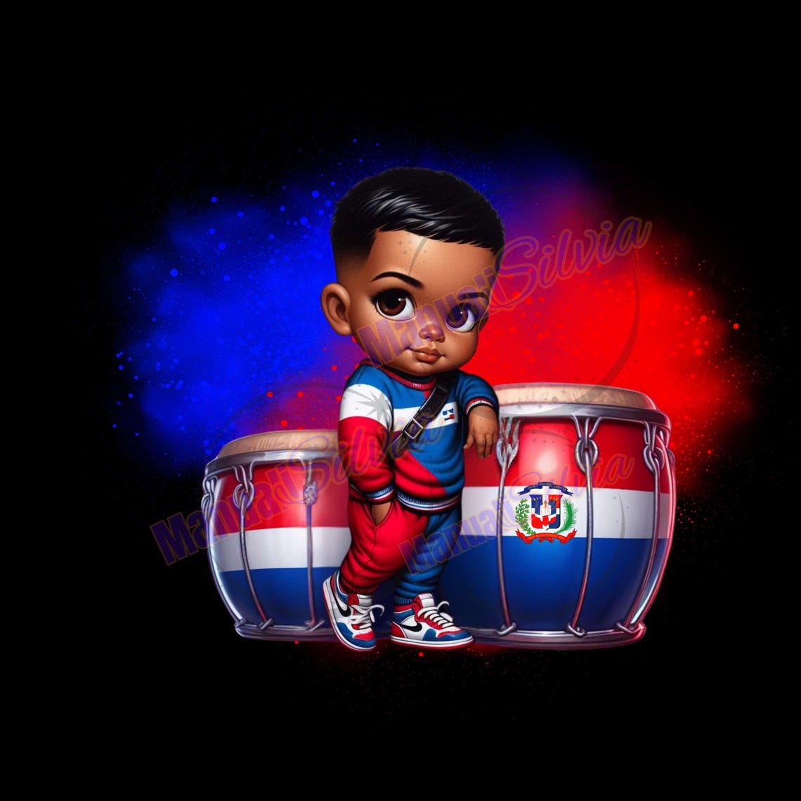 Dominican Republic Digital File, Cute Boy Chibi PNG, Dominican Republic ...