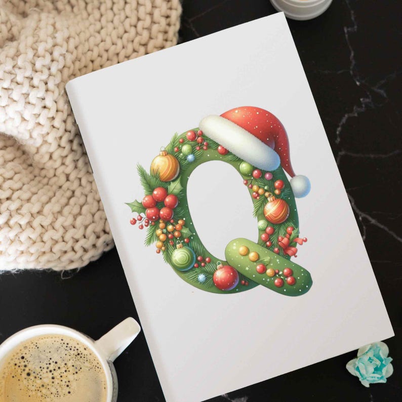 Christmas Alphabet Letters Png Bundle, Digital Alphabet Letters Design ...