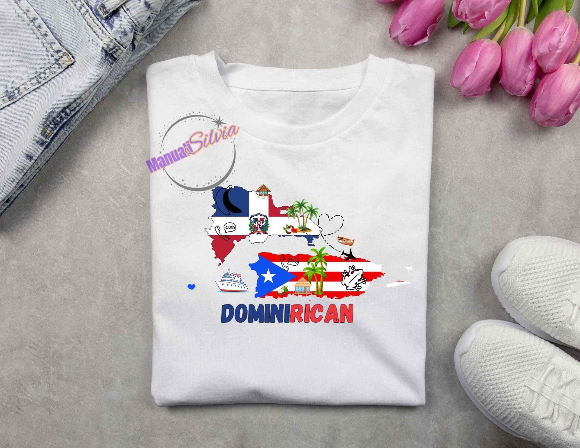 Dominican Puerto Rico Flag PNG: Dominirican Design (digital Files) - Etsy