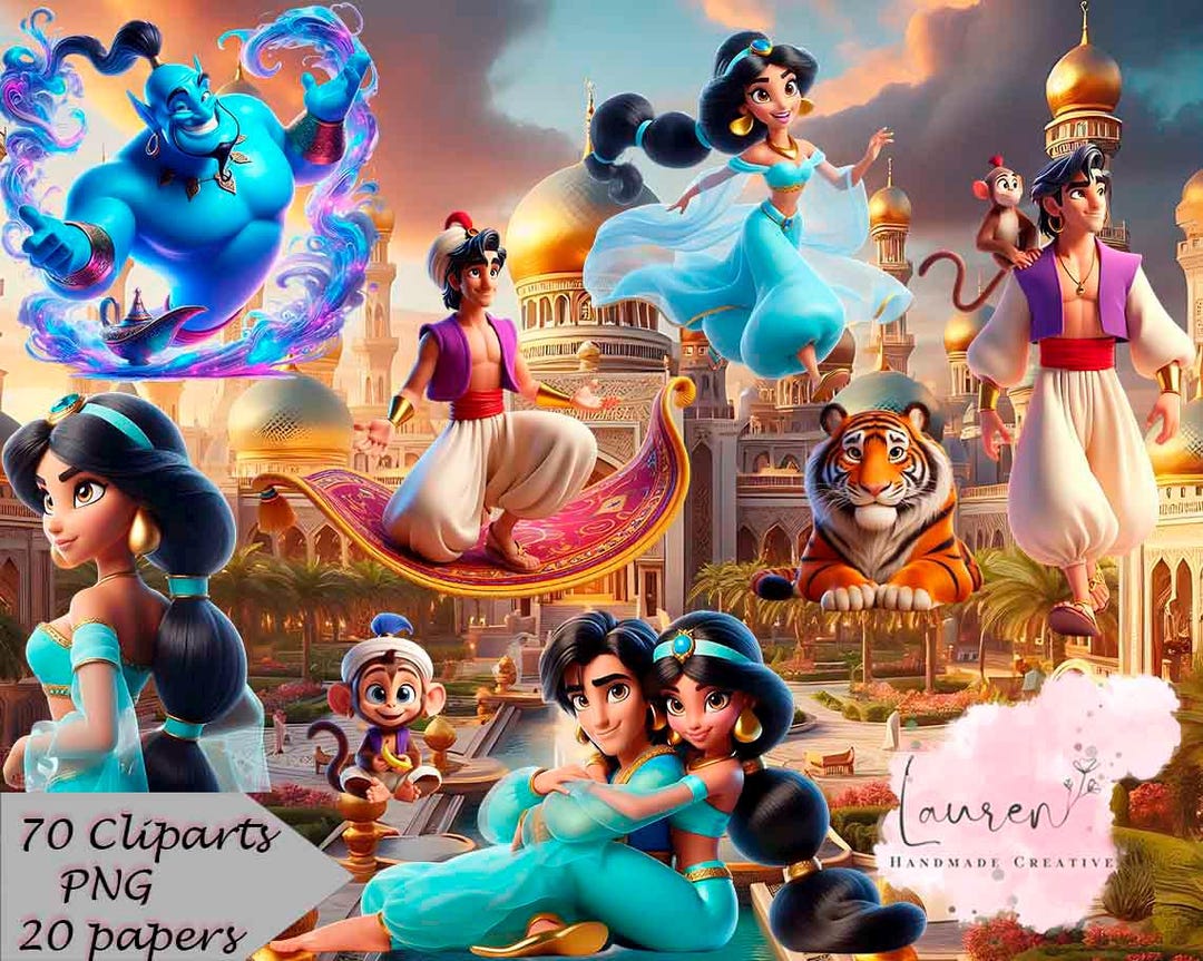 Jasmine 3D Clipart, Jasmine and Aladdin, Princess Jasmine PNG, Princess ...