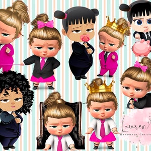 Boss Baby Girl Clipart, Boss Baby Girl Digtal Paper, Boss Baby Girl ...