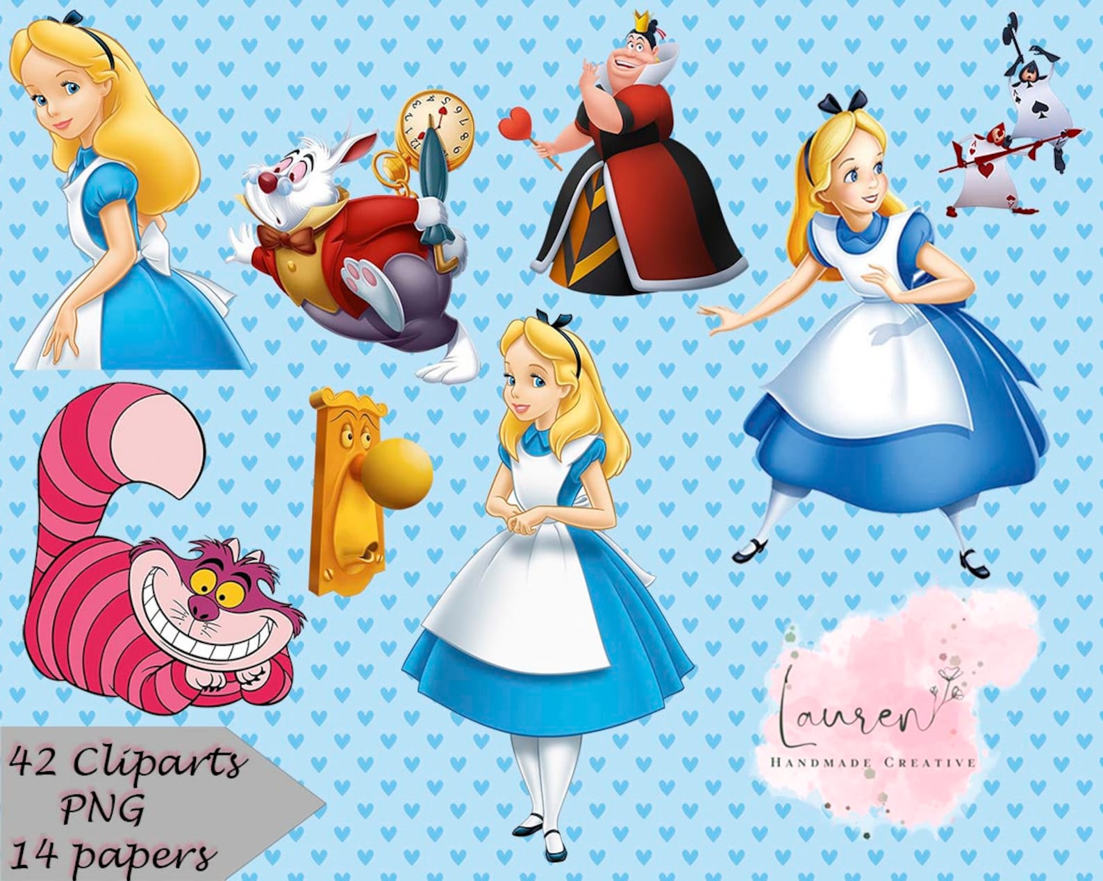 Alice Clipart, Alice PNG, Alice Birthday, Alice Digital Paper, Alice ...