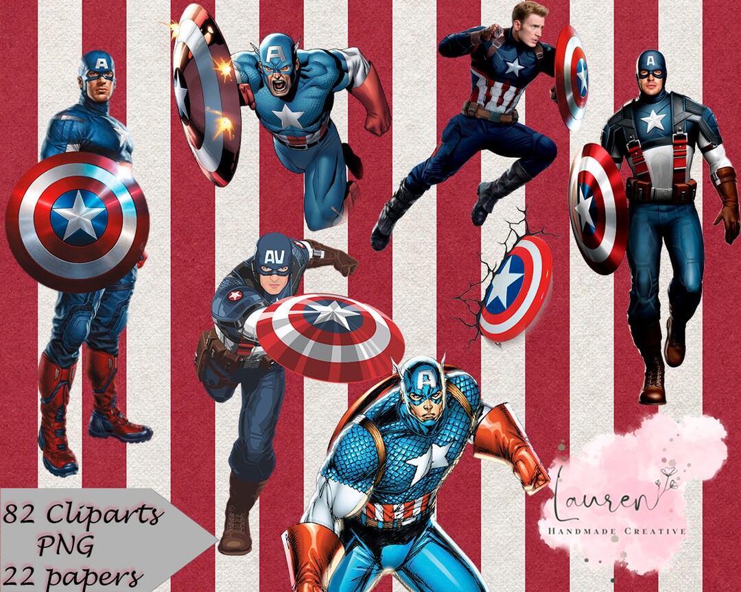 Captain America Clipart, Captain America Birthday, Captain America ...