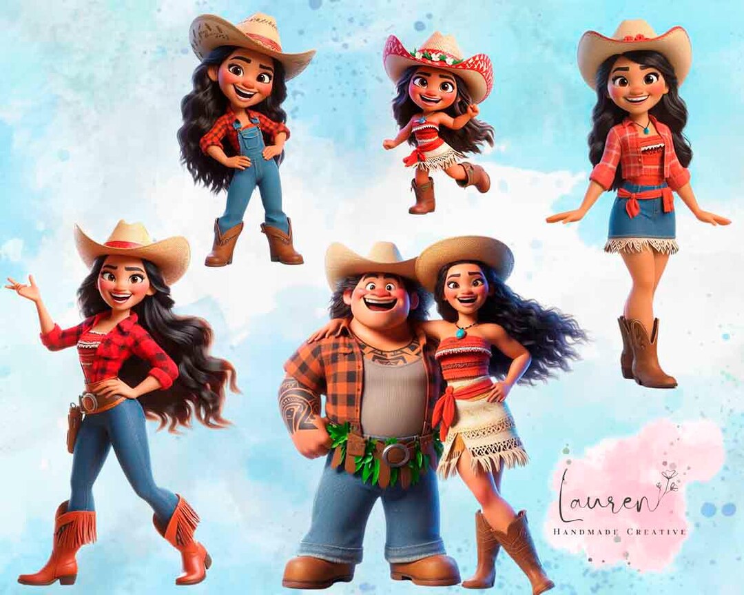 Moana Country Clipart, Princess Country Clipart, Princess Moana Clipart ...