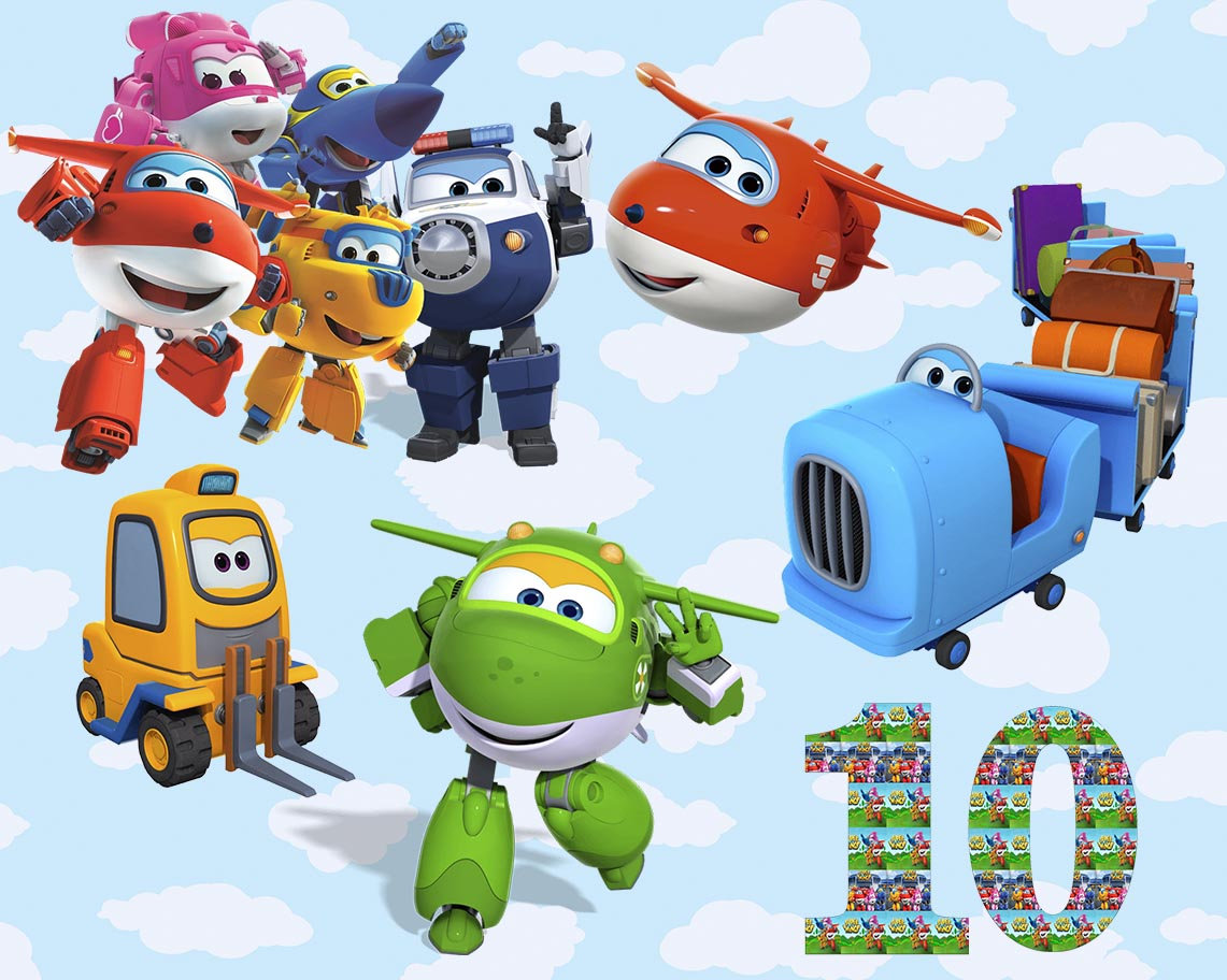 Super Wings Clipart, Super Wings Birthday, Super Wings Digital Paper ...