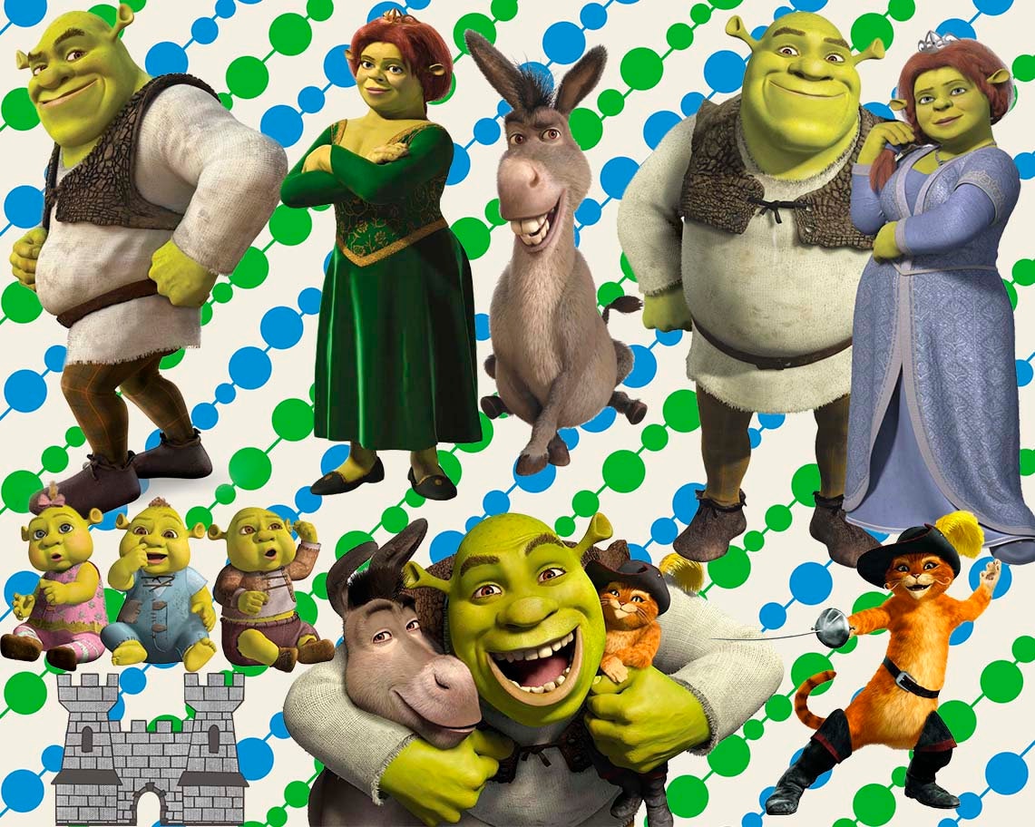 Sherek Clipart, Sherek Birthday, Sherek Digital Paper, Sherek PNG ...