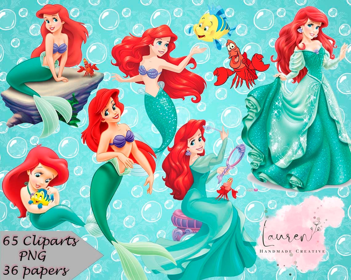 Ariel Clipart, Princess Clipart, Princess Ariel PNG, Princess Ariel ...