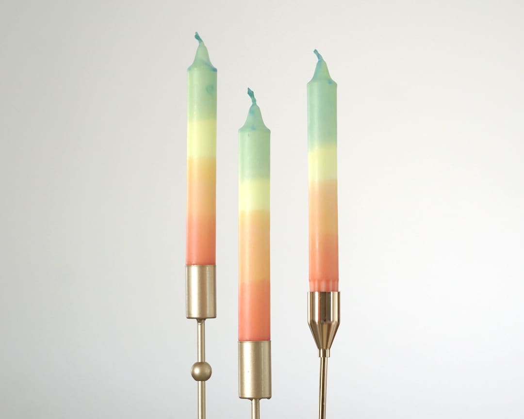 Ombre Candles Pack of 3, Sunset Candles , Gradient Candles, Taper ...