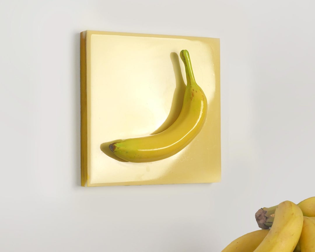 Banana Art of Fruit Wall Hanging, Yellow Pop Art Banana, 3D Modern Home ...