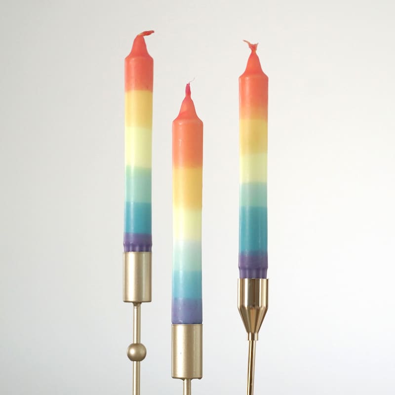 Rainbow Candles - Etsy
