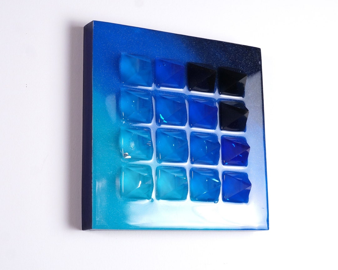 Geometric Wall Art Triangles, Ombre Glitter Home Decor, Coastal ...