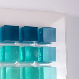 3D Wall Art Cubes Colorful Turquoise Sea Home Decor, Prisma Art ...